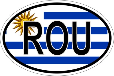 Sticker oval flag vinyl country code ROU uruguay | eBay Australia