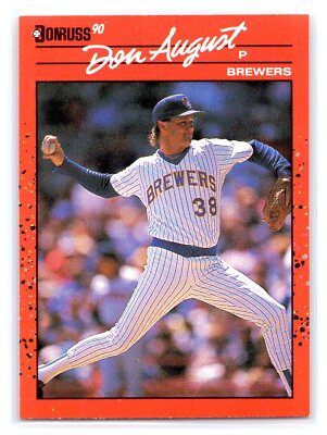 1990 Donruss Baseball #617 Don August DP Milwaukee Brewers | eBay