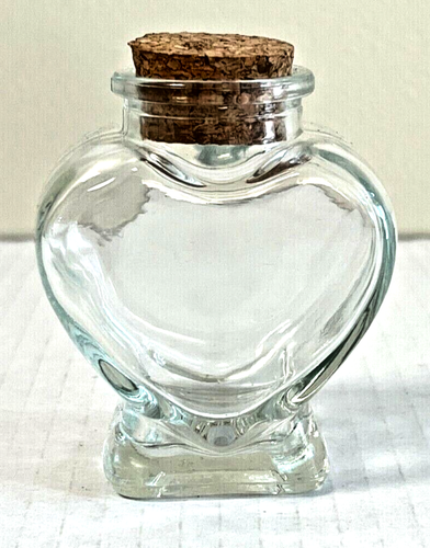 Heart Glass Jar Favor Canister Treats Storage Bottle Container ...