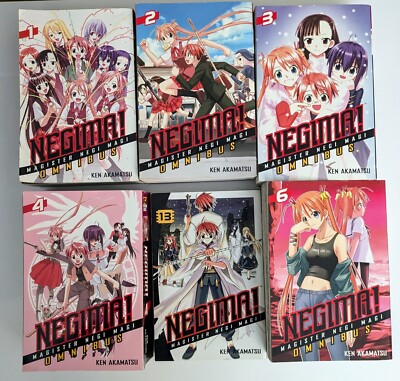 Negima! Omnibus Edition to Vol 18 English Manga Graphic Novel 6 Books ...