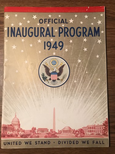 1949 Official White House Inaugural Program Harry Truman | eBay