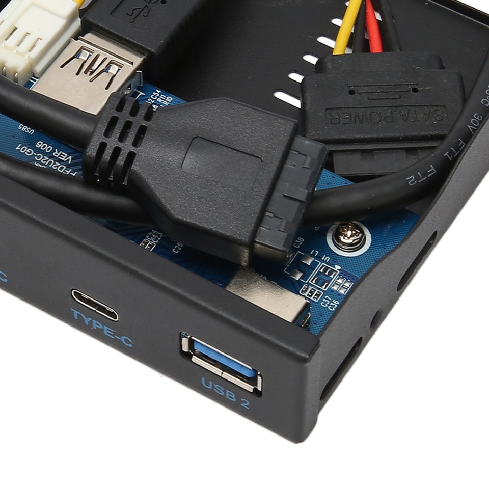 USB 3.2 Front Panel Hub USB3.2 TYPE C Floppy Drive Bay Panel 6 Ports ...