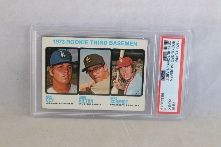 1973 TOPPS BASEBALL CARD # 615 MIKE SCHMIDT RON CEY PSA 4 MINT ROOKIE ...