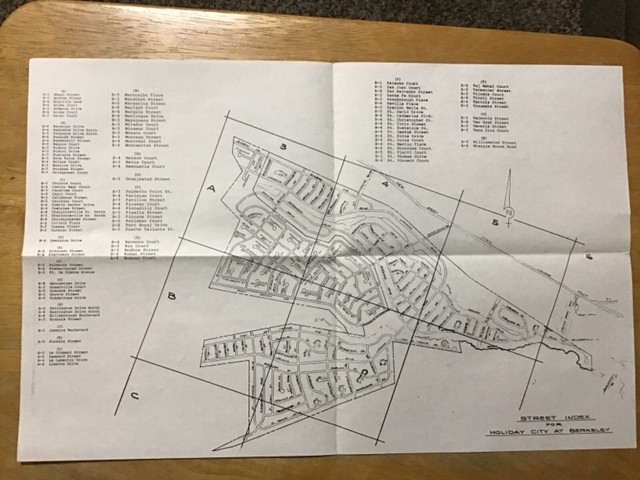 VINTAGE STREET INDEX FOR HOLIDAY CITY AT BERKELEY NEW JERSEY MAP | eBay