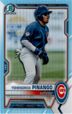 2021 Bowman Draft Chrome Sky Blue Refractor #BDC-25 Yohendrick Pinango ...