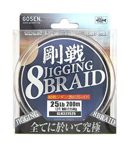 New GOSEN Fishing Line JIGGING 8BRAID #1.2 25lb/200m Multi Color ...