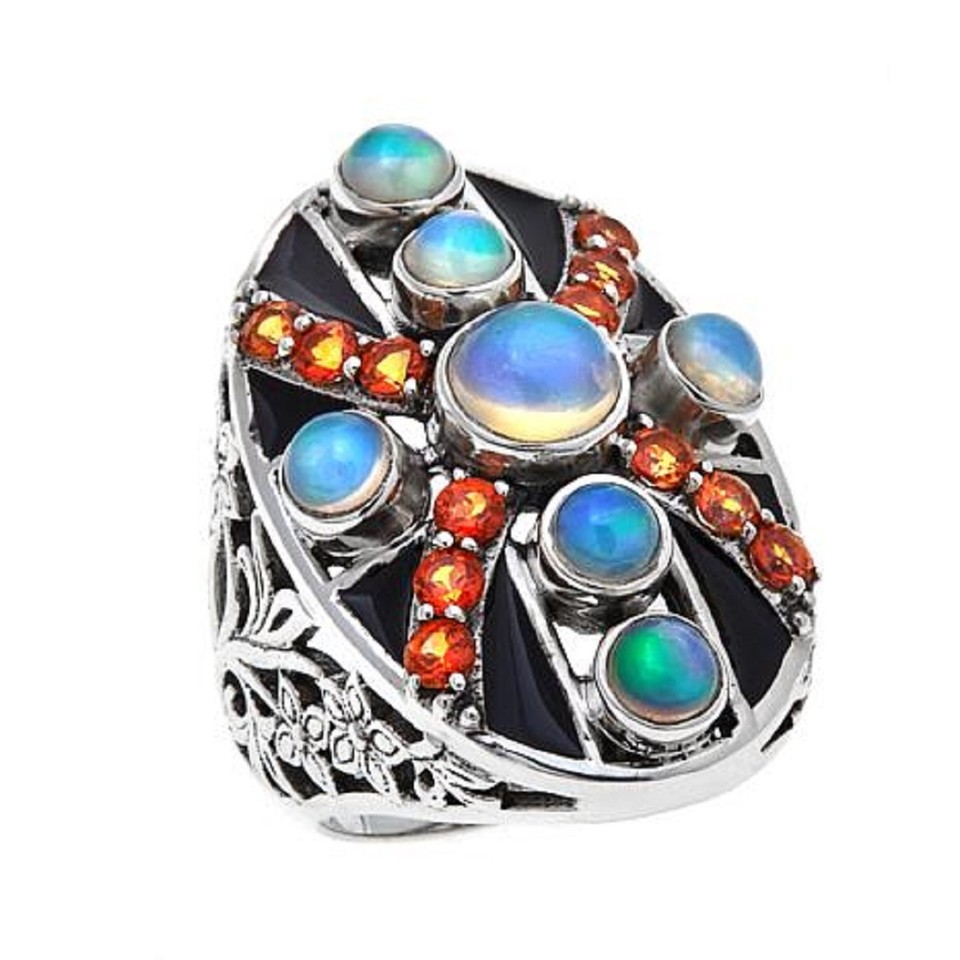 NEW $203 Sz 6 NICKY BUTLER ETHIOPIAN OPAL & HONEY TOPAZ GEM STERLING ...