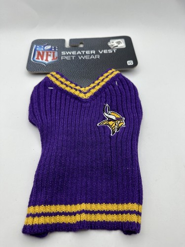 NFL Pet Wear Sweater Vest Minnesota Vikings XS | eBay
