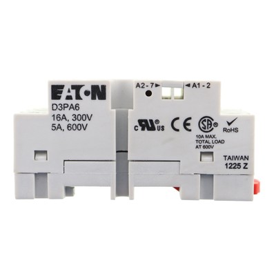 EATON D3PA6 SOCKET, OCTAL, 8 PIN, SCREW & CLAMP TERMINALS, IP20 ...