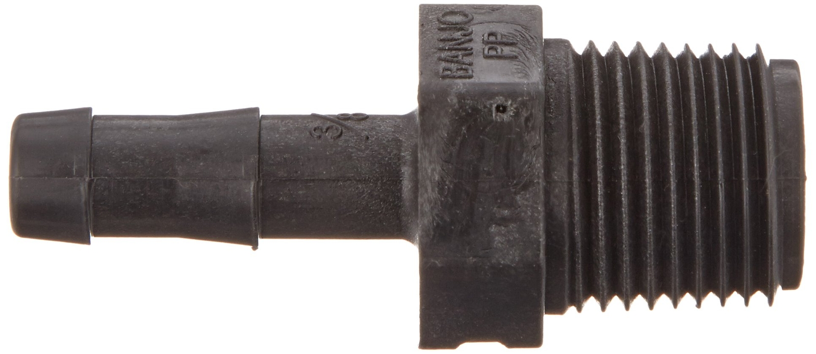 Banjo HB050-038 Polypropylene Hose Fitting, Adapter, 1/2" NPT Male x 3/ ...