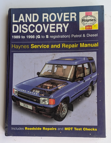Land Rover Discovery 1989 to 1998 (G to S reg) Petrol & Diesel Haynes ...