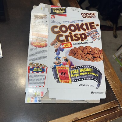 Vintage Empty Flat Cereal Box Cookie Crisp Magic Movie Viewer | eBay