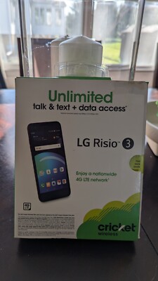 Cricket Wireless Prepaid LG Risio 3, 16GB Smartphone, 5" HD, Blue, New ...