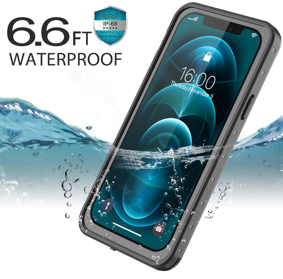 For Apple iPhone 12 / 12 Pro Max Waterproof Shockproof Case w/ Screen ...