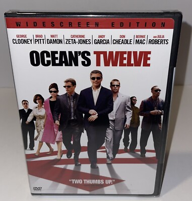 Ocean's Twelve (DVD, 2005, Widescreen) Brad Pitt, George Clooney ...