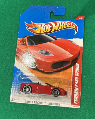 Hot Wheels Red Ferrari F430 Spider Thrill Racers Highway | eBay