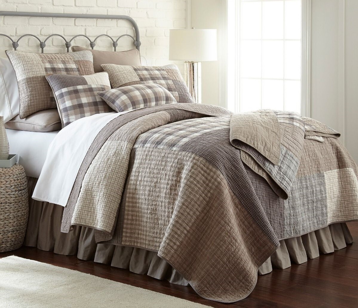 Donna Sharp Smoky Square Rag Patchwork Plaid Cotton Country King 4-PC ...