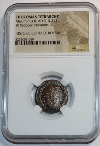 AUTHENTIC ROMAN EMPEROR MAXIMINUS II AD 310-313 COIN NGC CERTIFIED WITH ...