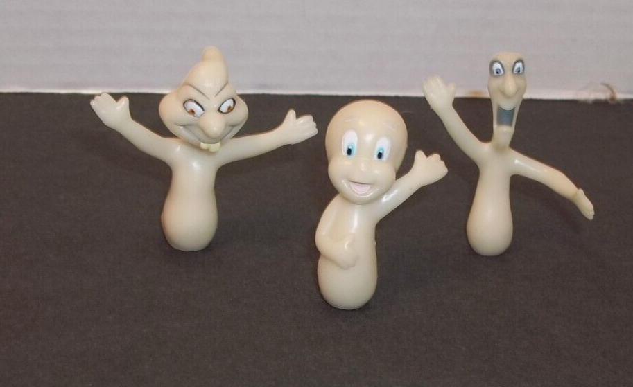 3 Vintage Casper the Friendly Ghost Figures Stinky Casper Stretch 1997 ...