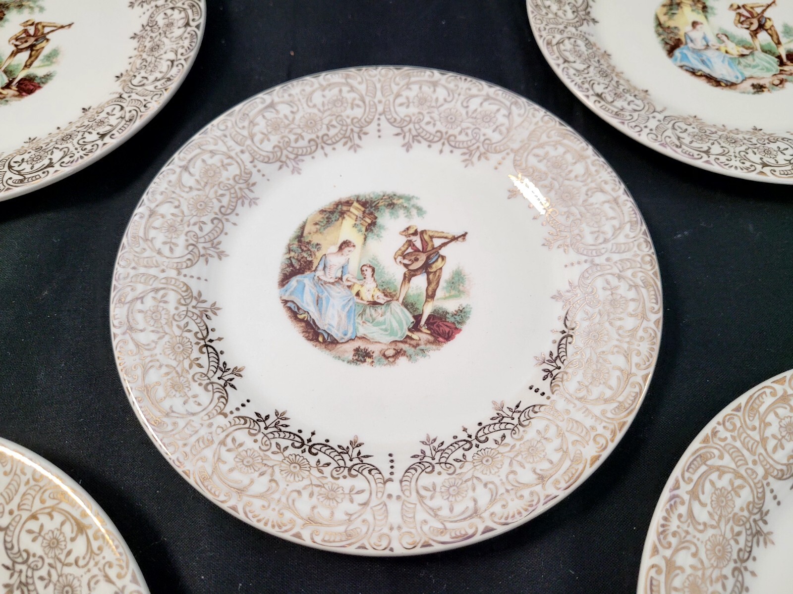 Triumph China Serenade American Limoges 6 1/2" Bread Plates 22K Gold T ...