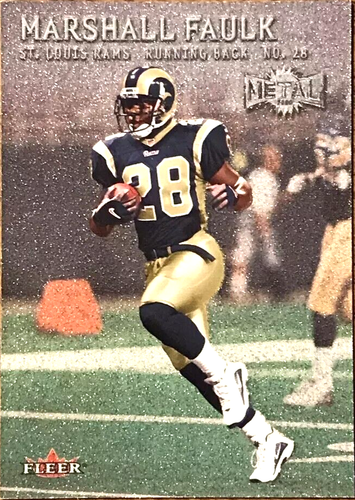 Marshall Faulk 2000 Fleer Metal Card #125 St. Louis Rams NFL HOF | eBay
