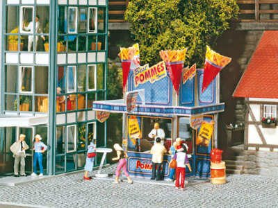 FALLER XXL French Fries Booth Fairground Model Kit V HO Gauge 140444 ...