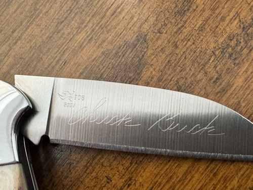 Buck Custom Folding Knife BOS S30V 154CM Blade Chuck Buck & AG Russell ...