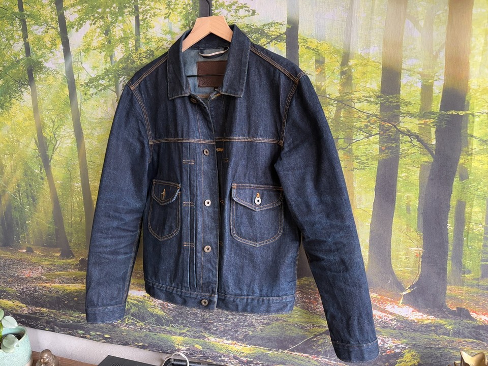 Brave Star Denim Jacket M Selvedge Badlands V2 Vintage INDIGO 16 oz ...