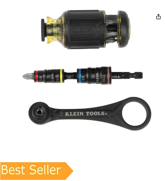 Klein Tools 85515HD 3-Piece Tool Set, Mini-Ratchet, 12-in-1 Impact ...