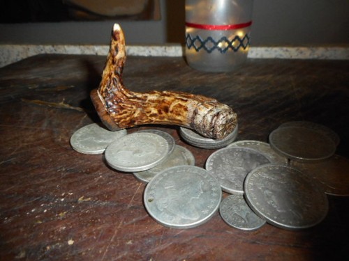 Deer Antler Black Powder Flask | eBay