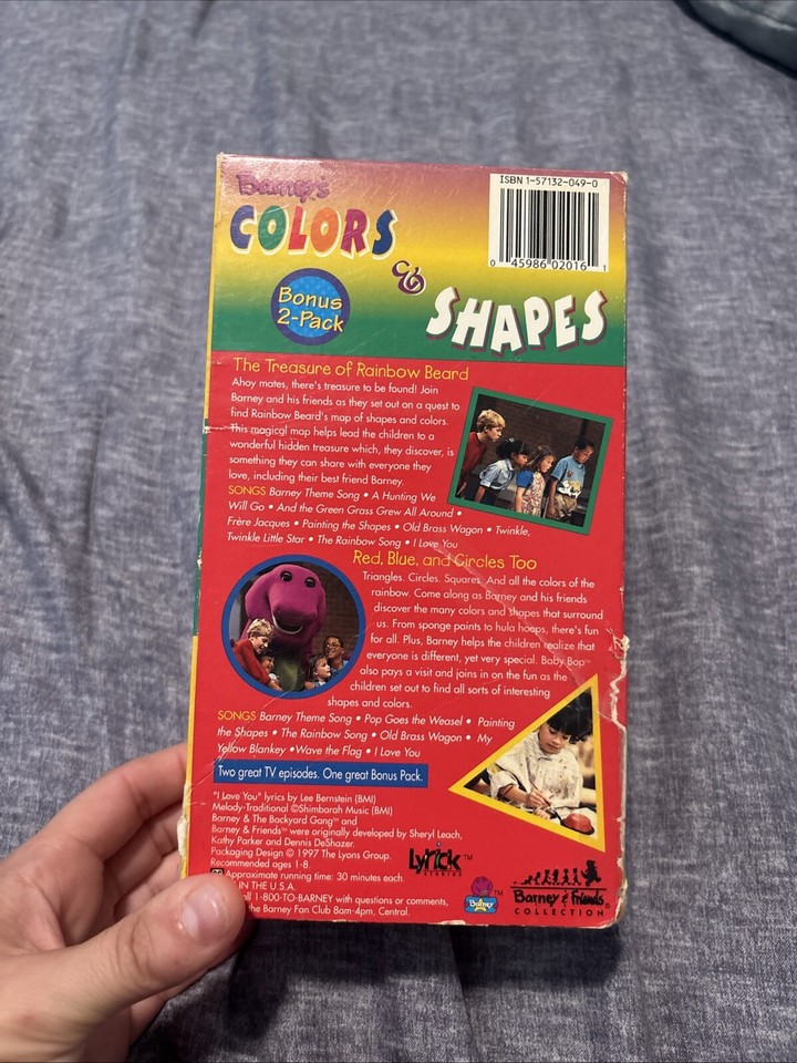 Barney - Barneys Colors Shapes (VHS, 1997, 2-Tapes Plus Another VHS ...