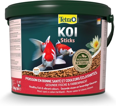 TETRA POND KOI FISH FOOD STICKS 1500g 10L BUCKET FLOATING TETRAPOND ...