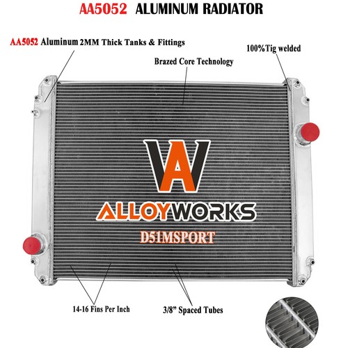 3-Row Radiator Fit Freightliner FL50 FL60 FL70 FL80 FL90 Truck BHTB7596 ...