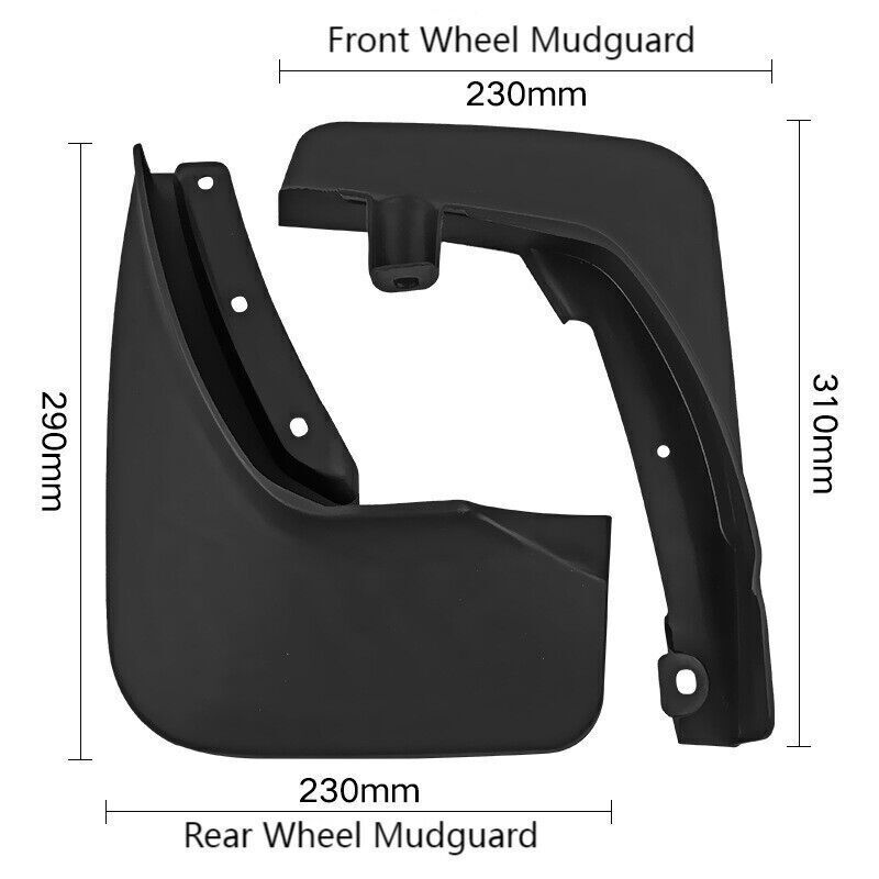 4Pcs Front Rear Black Splash Guards Mud Flaps Fender For 2020-2024 Ford ...