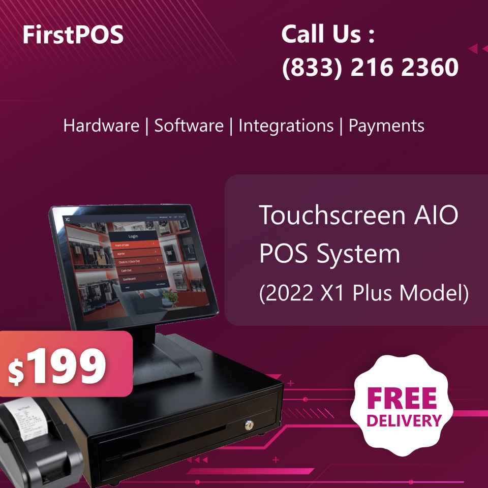 FirstPOS 15in Touch Screen POS Cash Register Till System | eBay