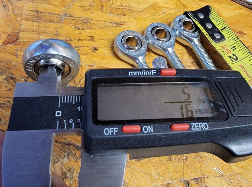 PRO-5M-G Steel Pro-Line Series Male Rod End 5/16" Bore, 5/16-24 Right ...