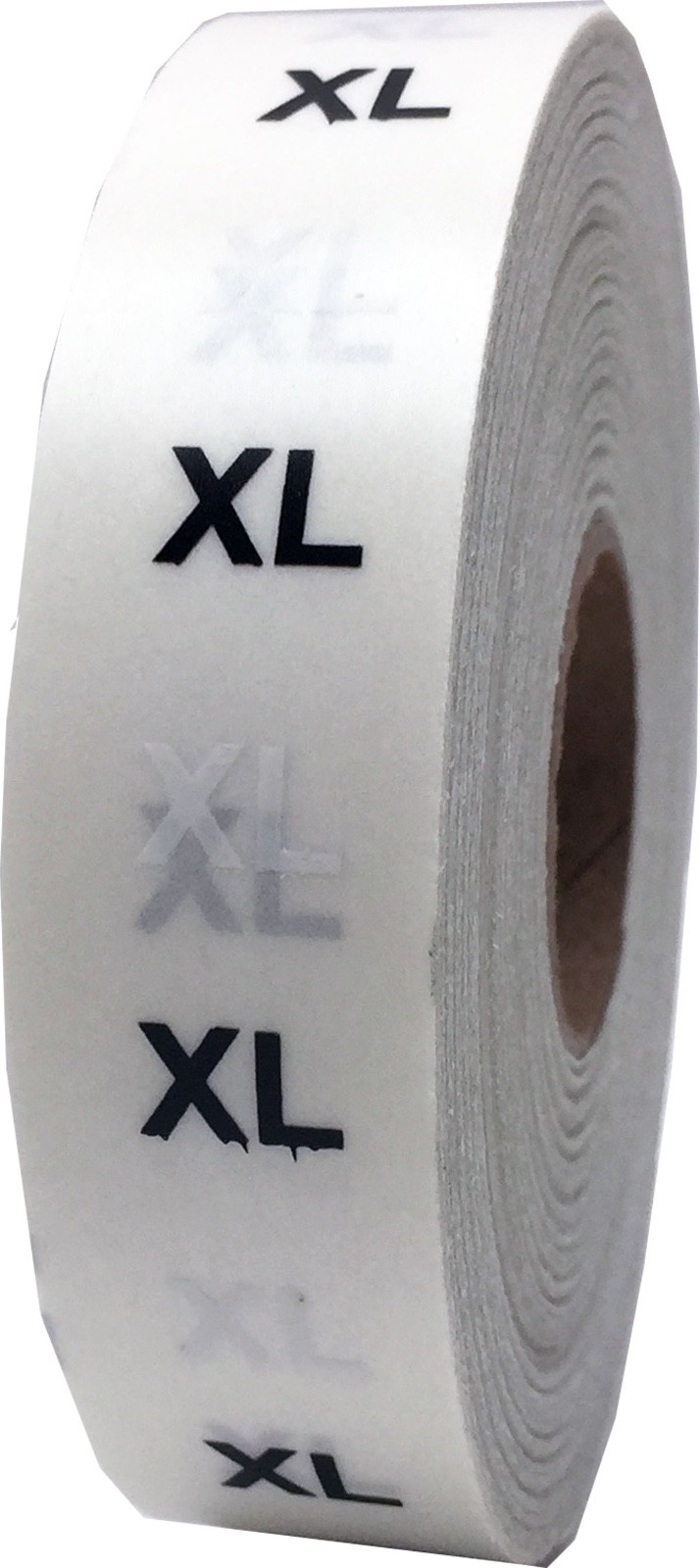 Black & White Clear Clothing Size Strip Stickers | 0.75" x 6" Inches ...