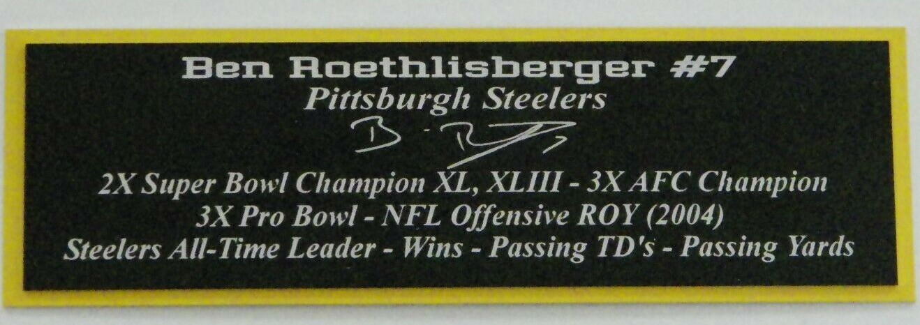Ben Roethlisberger Autograph Nameplate Pittsburgh Steelers Auto Jersey ...