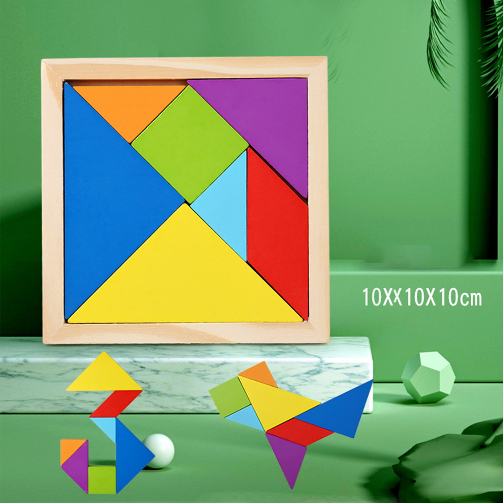 Jigsaw Toy Eco-friendly Early Education Tangram Board Jigsaw Puzzle ...