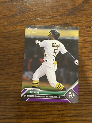 Tony Kemp Athletics- 2023 MLB TOPPS NOW Card 52 - Walk-off Purple ...