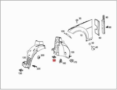 Genuine Mercedes Clip-Type Nut 5pcs 0049943145 | eBay