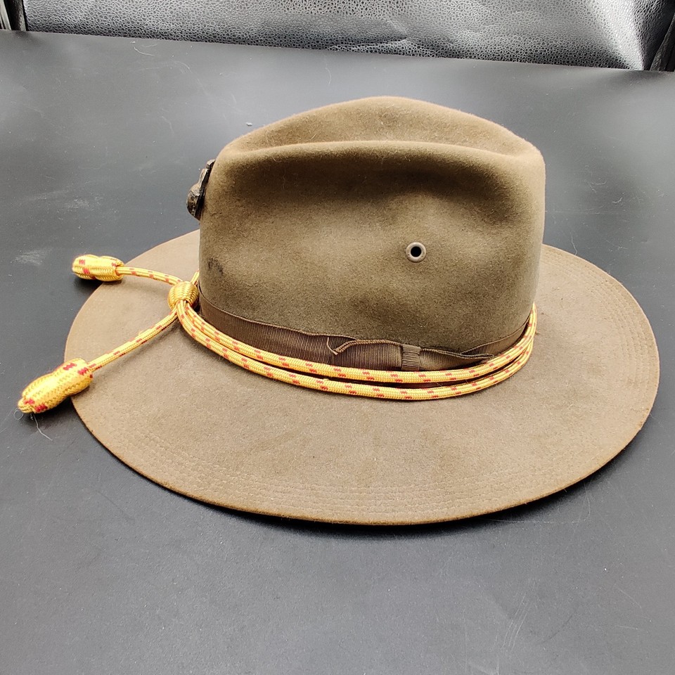 USMC 1911 campaign hat with EGA device and Marine hat cords | eBay