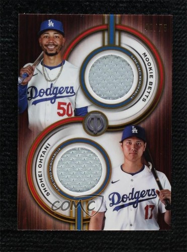 2025 Topps Tribute Dual-Player Dual Relics Gold /75 Shohei Ohtani ...