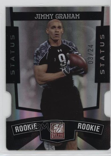 2010 Donruss Elite Rookie Black Status Die-Cut /24 Jimmy Graham #142 ...