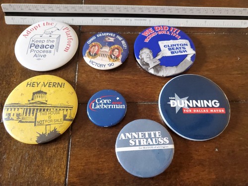 Lot Of 7 Assorted Vintage Campaign Buttons | eBay