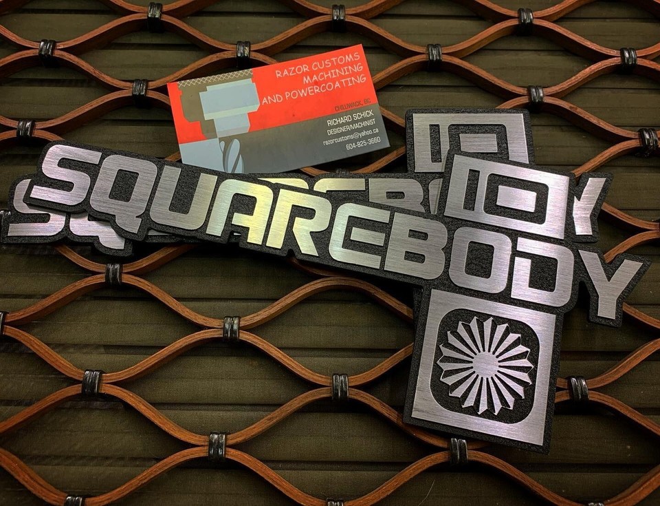 SQUAREBODY 10 Emblems x2 CNC Billet C10 LS1 LS2 LQ4 C20 C30 Emblem K5 ...