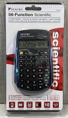 Sentry 56 Function Scientific Calculator CA656 Case Included Auto Off ...