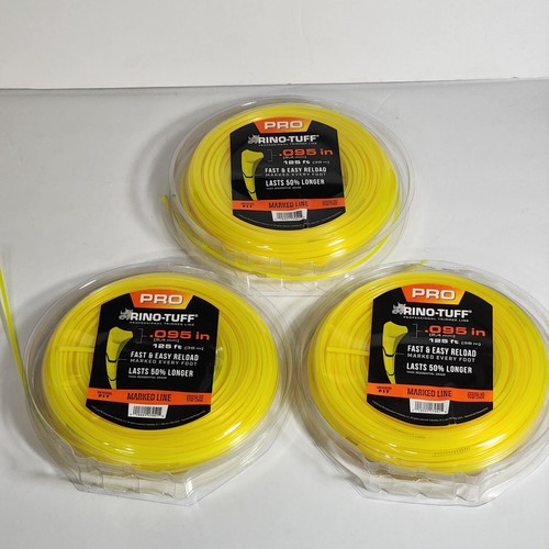 Rino-Tuff Pro Universal Fit .095 yellow Trimmer Line 125ft spool length ...