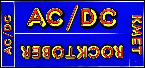 AC/DC 80's KMET LA Radio Concert Promo Bumper Stickers 94.7 Rocktober ...