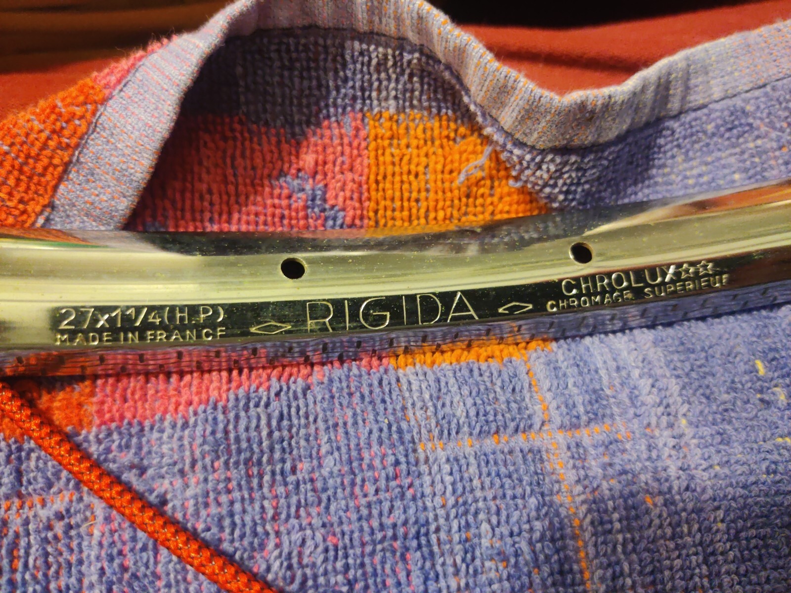 2 Vintage 27”x 1¼” RIGIDA Clincher Steel Bicycle Rims Schrader - Made ...